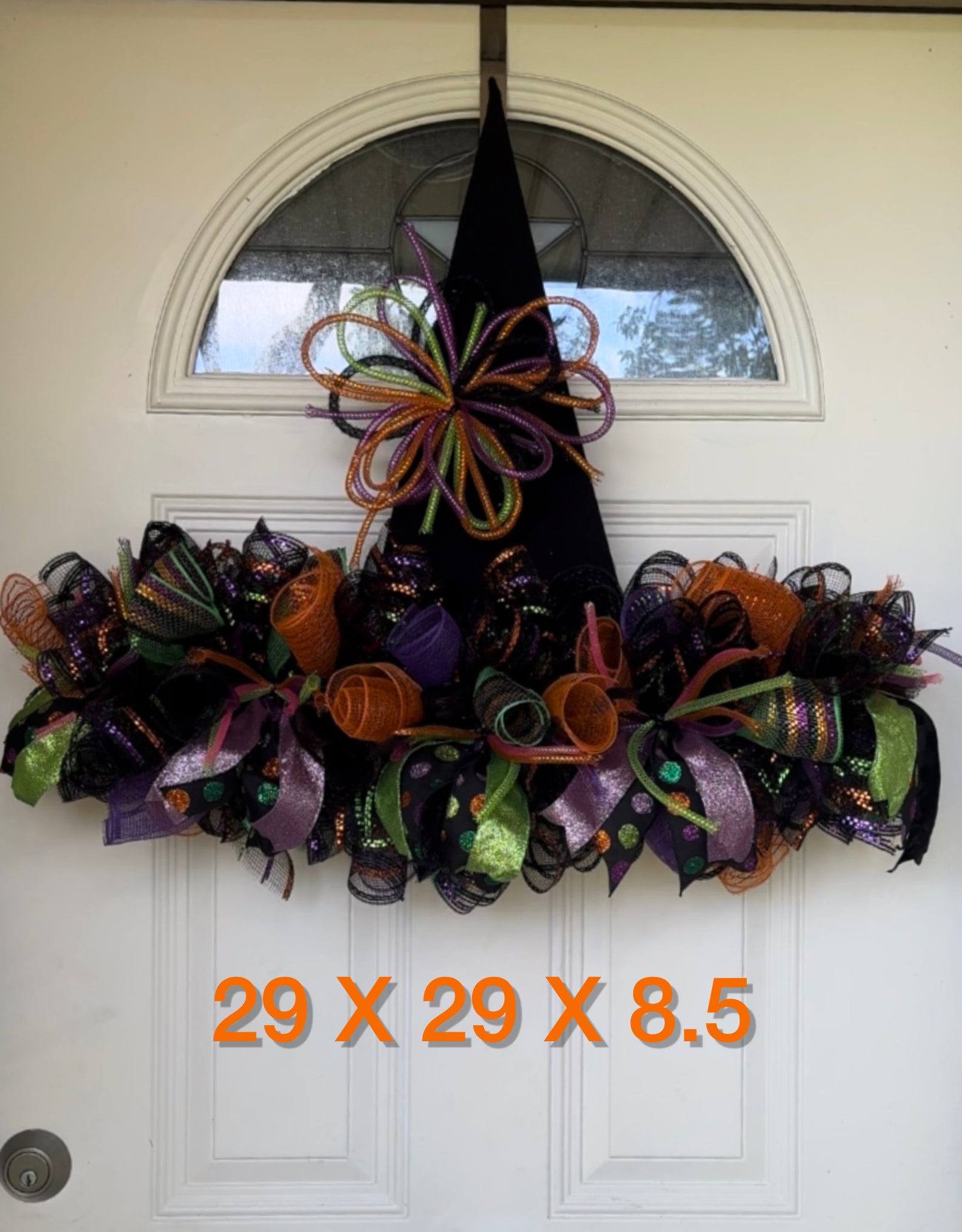 Witch Hat Wreath, With Hat Door Hanger, Witch Hat Decor, Colorful Home ...