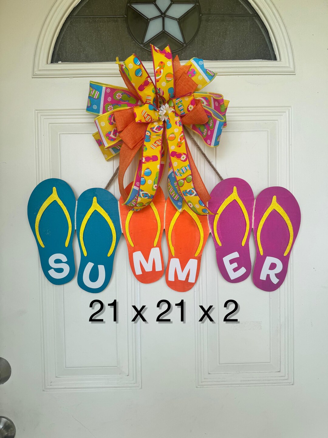 Summer Door Sign, Beach Home Decoration, Flip Flop Summer Sign ...