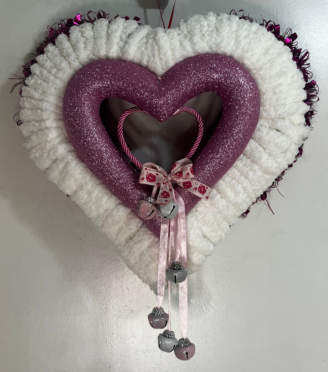 Heart Wreath Door Hanger Valentines Day Wreath Valentines Day Decor - Etsy