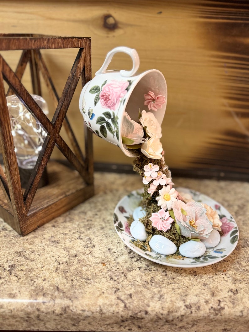 Floating Teacup, Floating Tea Cup, Floating Teacup Floral Arrangement ...