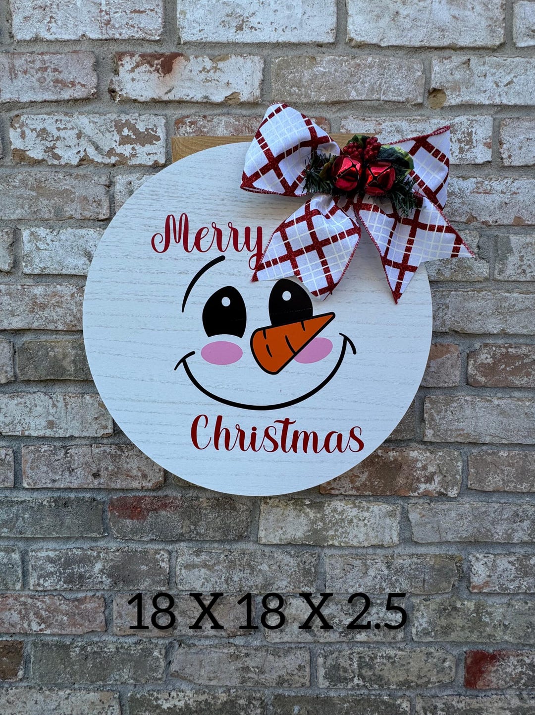 Christmas Door Round, Christmas Door Sign, Christmas Door Hanger ...