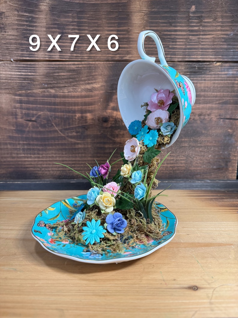 Teacup Floral Display, Floating Teacup, Floating Teacup Floral Display ...