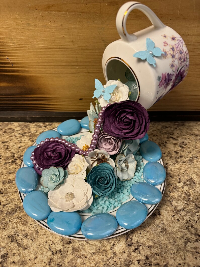 Tea Cup, Floating Teacup, Teacup, Teacup Floral, Elevated Teacup ...