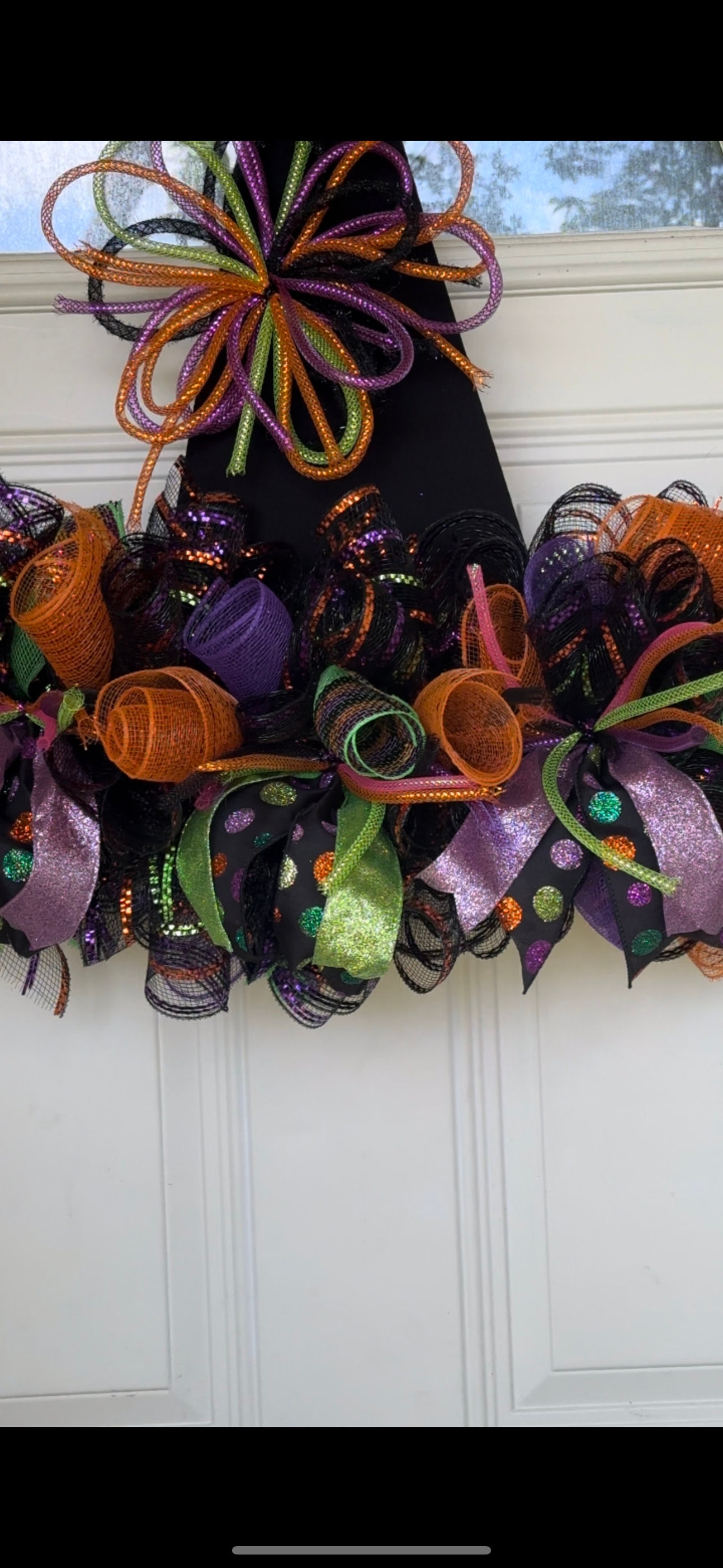Witch Hat Wreath, With Hat Door Hanger, Witch Hat Decor, Colorful Home ...