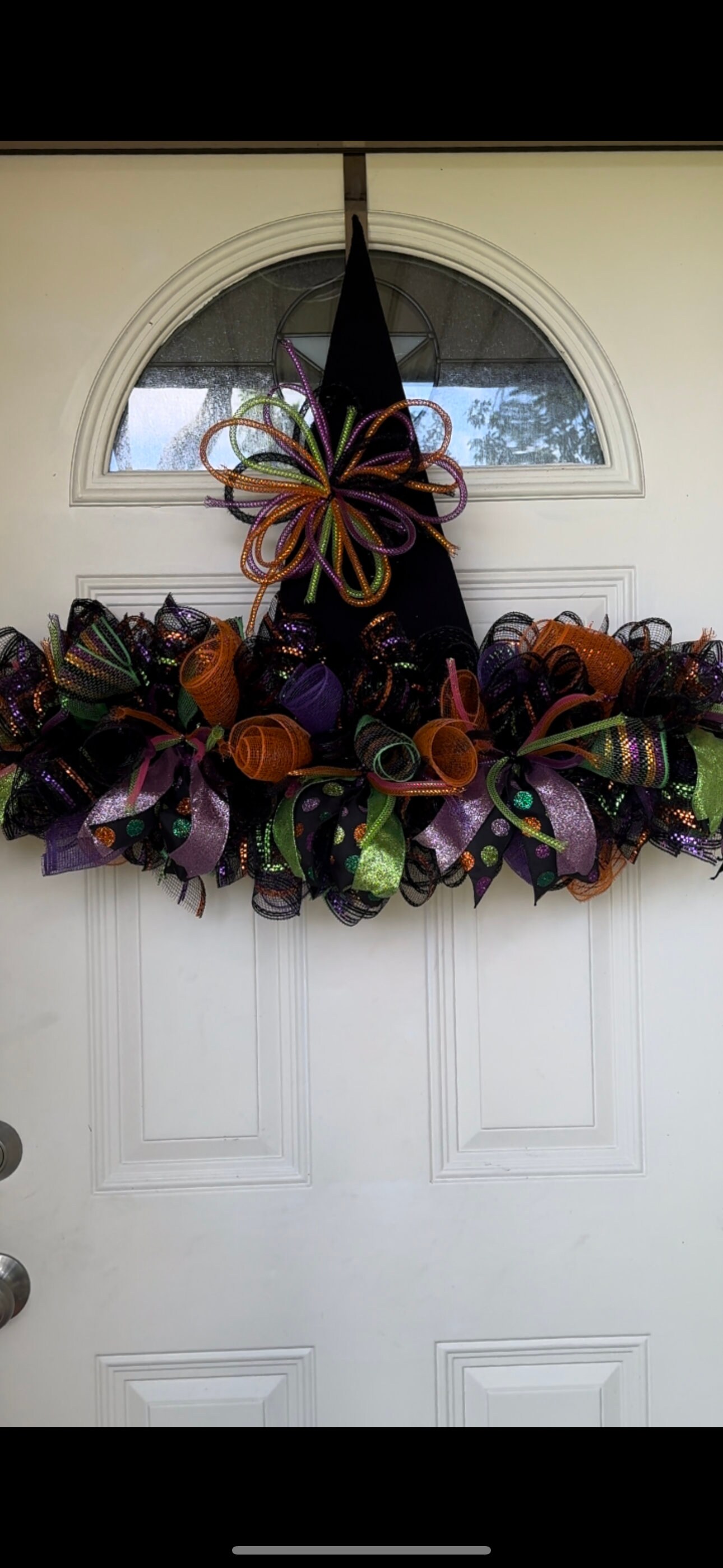 Witch Hat Wreath, With Hat Door Hanger, Witch Hat Decor, Colorful Home ...
