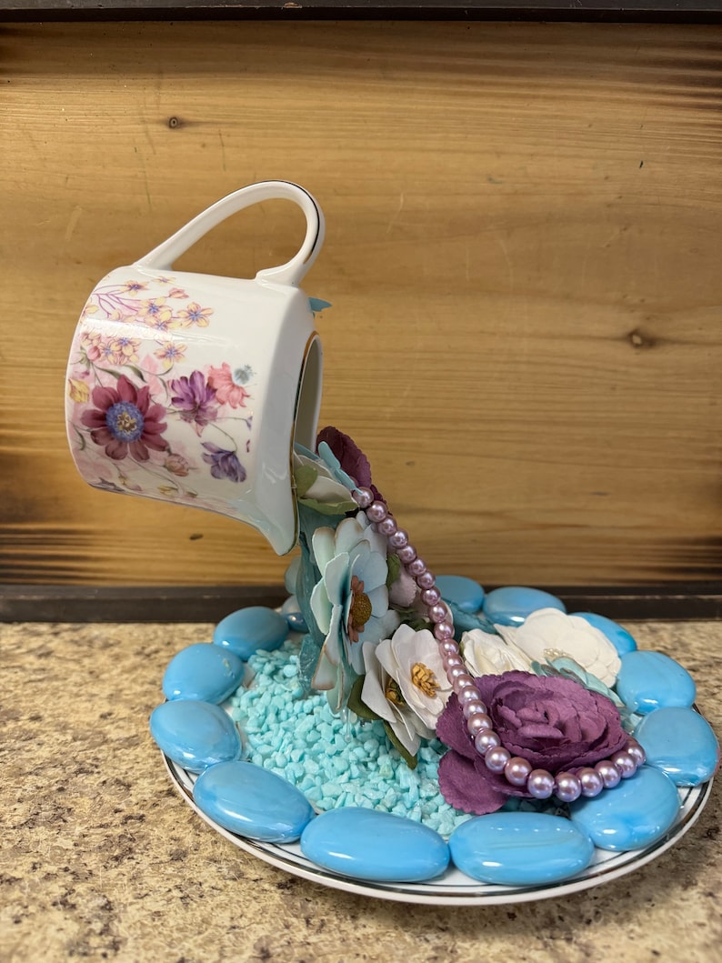 Tea Cup, Floating Teacup, Teacup, Teacup Floral, Elevated Teacup ...