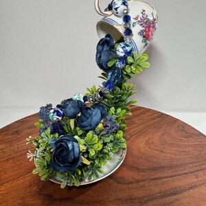 Teacup, Teacup Floral Arrangement, Faux Floral Arrangement, Teacup Gift ...