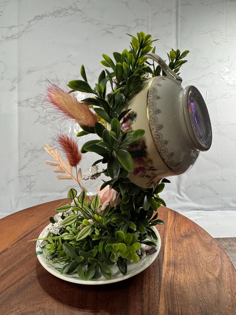 Teacup & Saucer, Floating Teacup, Elevated Teacup, Teacup Floral ...