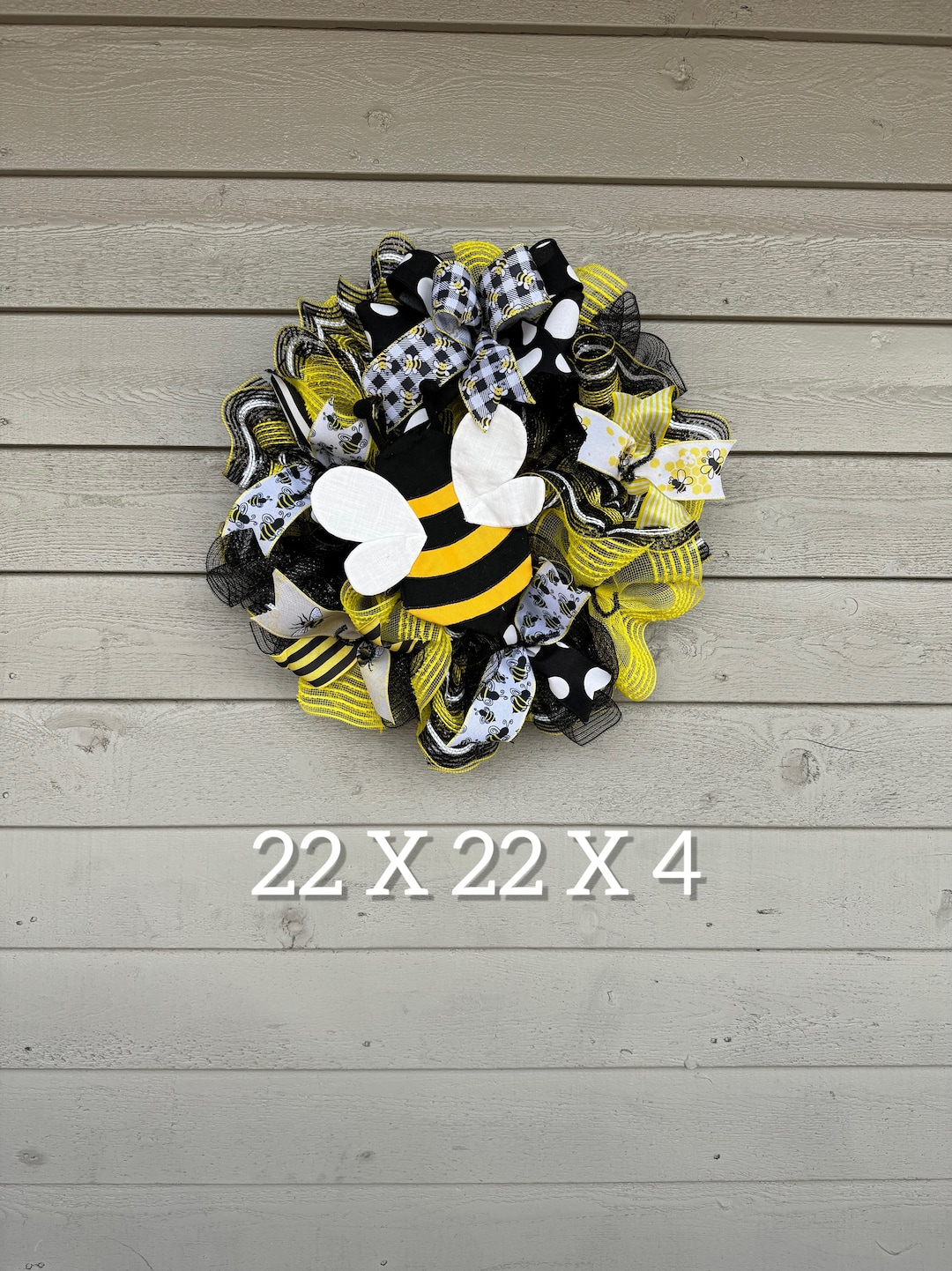 Bumblebee Wreath, Bumblebee Door Decor, Bumblebee Decor, Yellow and ...