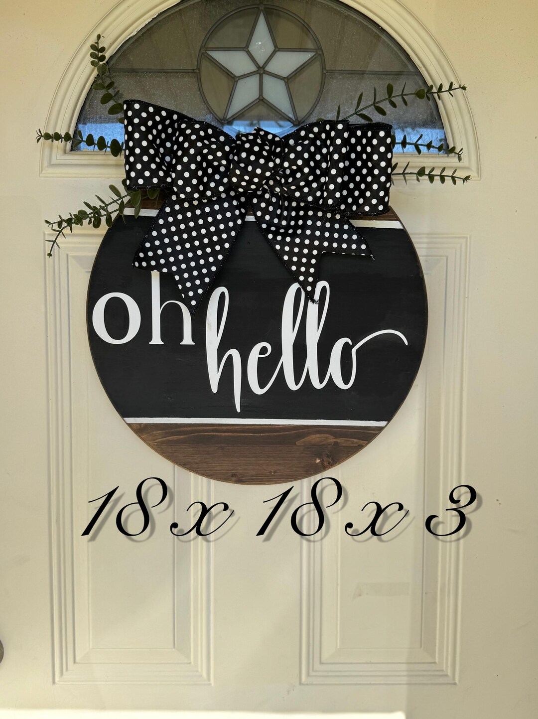 Oh Hello Wood Sign, Oh Hello Door Sign, Wood Door Sign, Front Door Sign ...