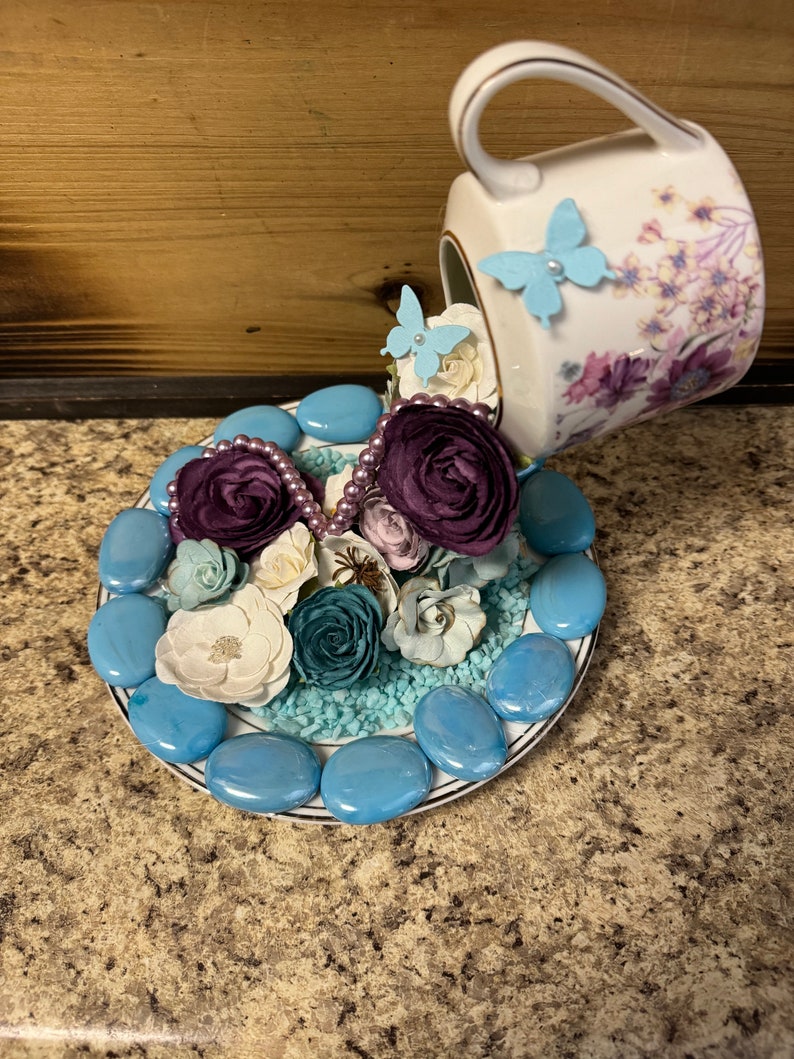 Tea Cup, Floating Teacup, Teacup, Teacup Floral, Elevated Teacup ...