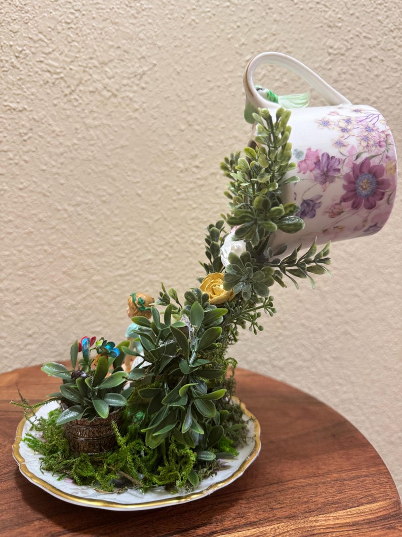 Floating Fairy Teacup, Elevated Fairy Teacup, Floating Teacup, Elevated ...