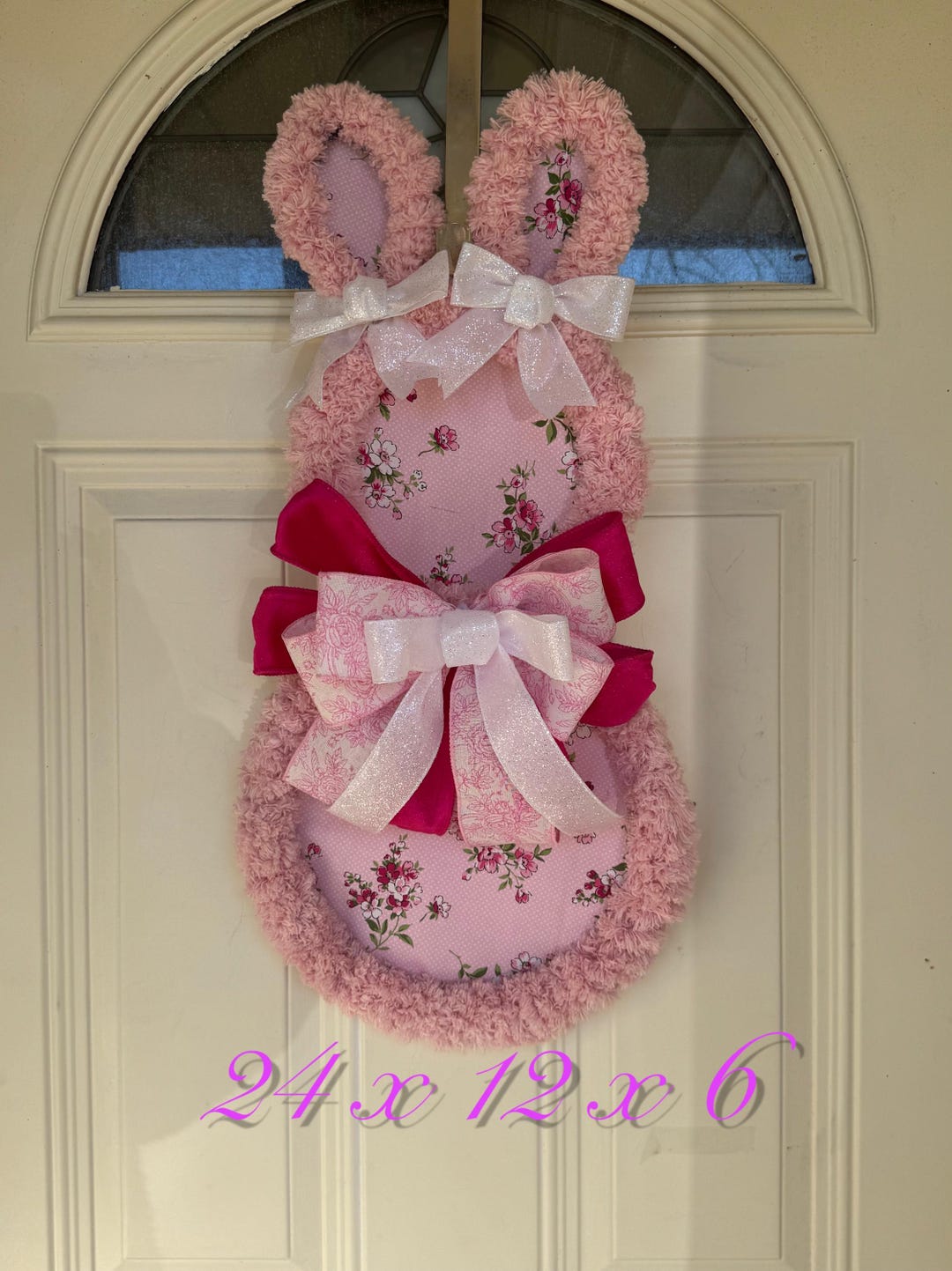 Bunny Wreath, Bunny Door Wreath, Bunny Spring Decor, Bunny Easter Decor ...