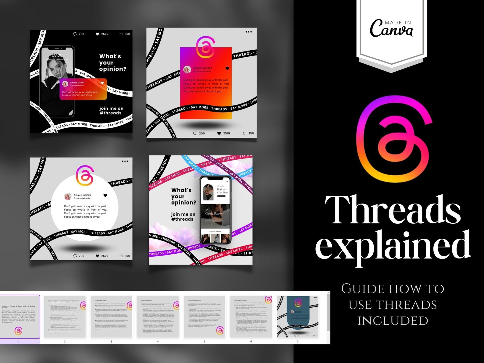 35 Instagram Threads Templates & Threads Guide for Business - Etsy