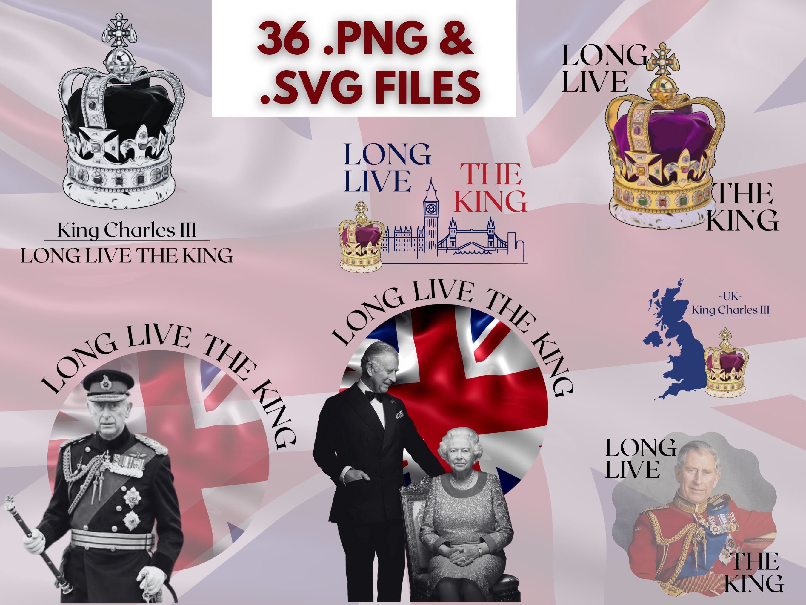 King Charles SVG King Charles III Ai Dxf Svg Cutting
