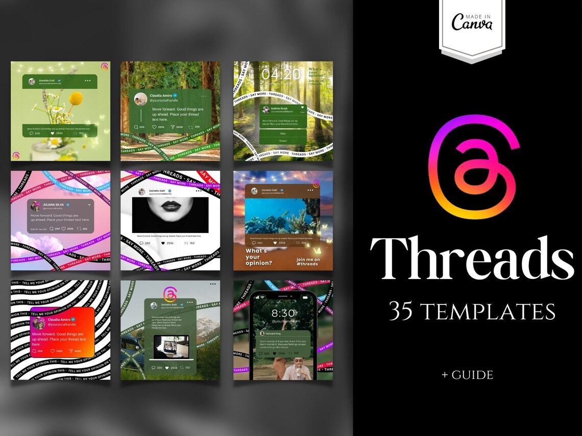 35 Instagram Threads Templates & Threads Guide for Business - Etsy