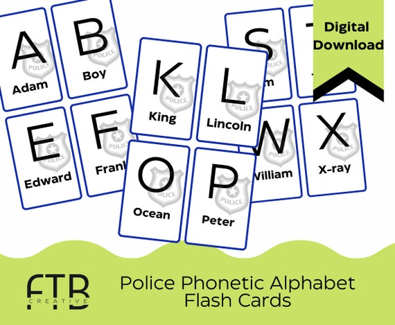 Police Officer Phonetic Alphabet - Etsy