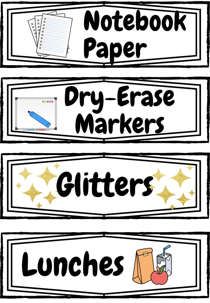 Printable Downloadable Classroom Bin Labels School Supplies Labels ...