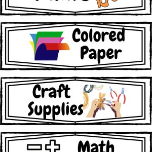 Printable Downloadable Classroom Bin Labels School Supplies Labels ...