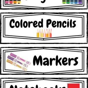 Printable Downloadable Classroom Bin Labels School Supplies Labels ...