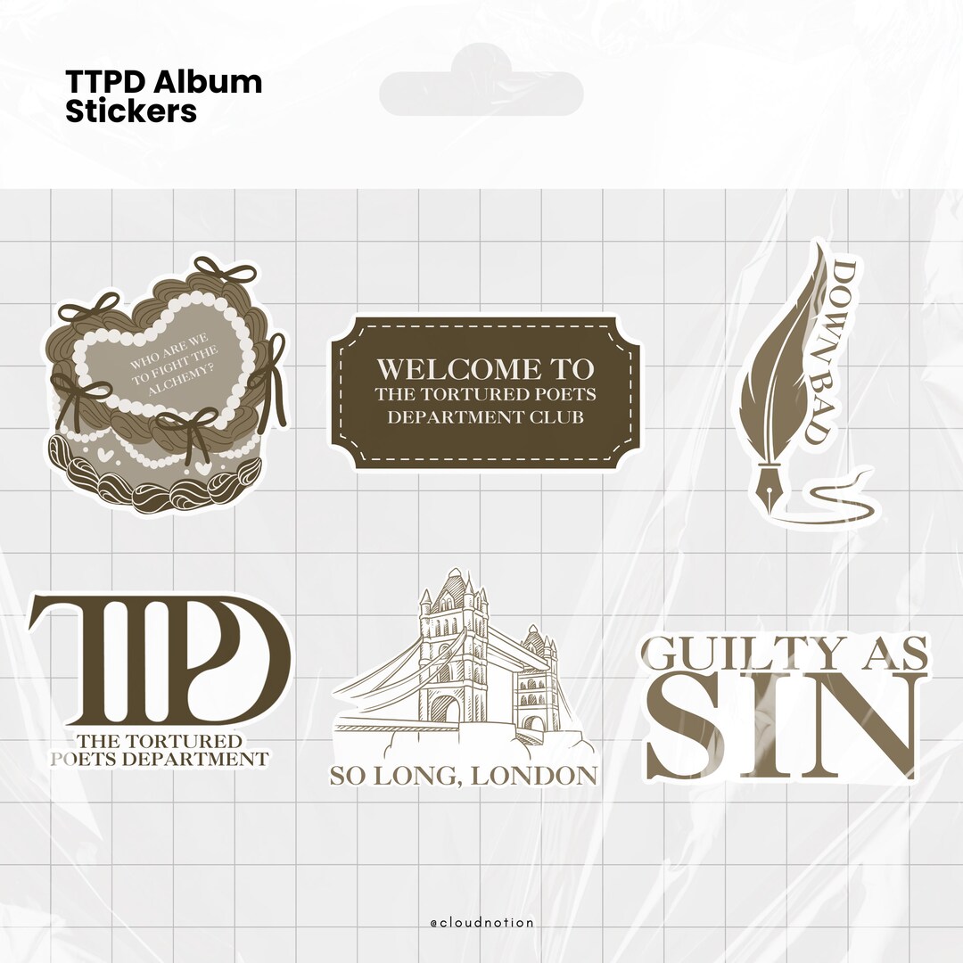 TTPD Digital Stickers, TTPD by Taylor Swift, Digital Stickers ...