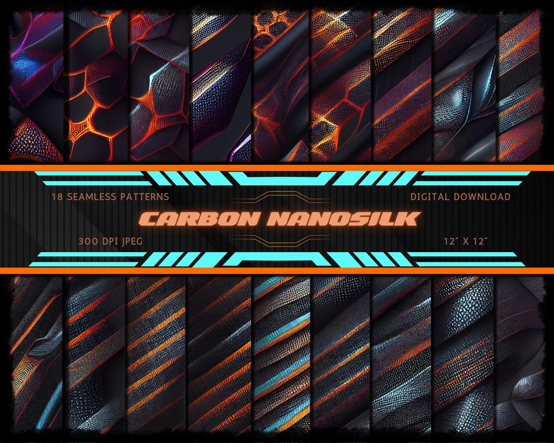 Repeating Background Scifi Seamless Pattern Carbon Fiber Digital Paper ...