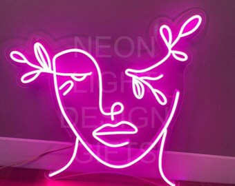Neon Sign Outline Woman - Etsy