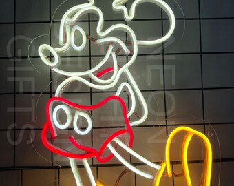 Mickey Mouse Neon Sign - Etsy UK