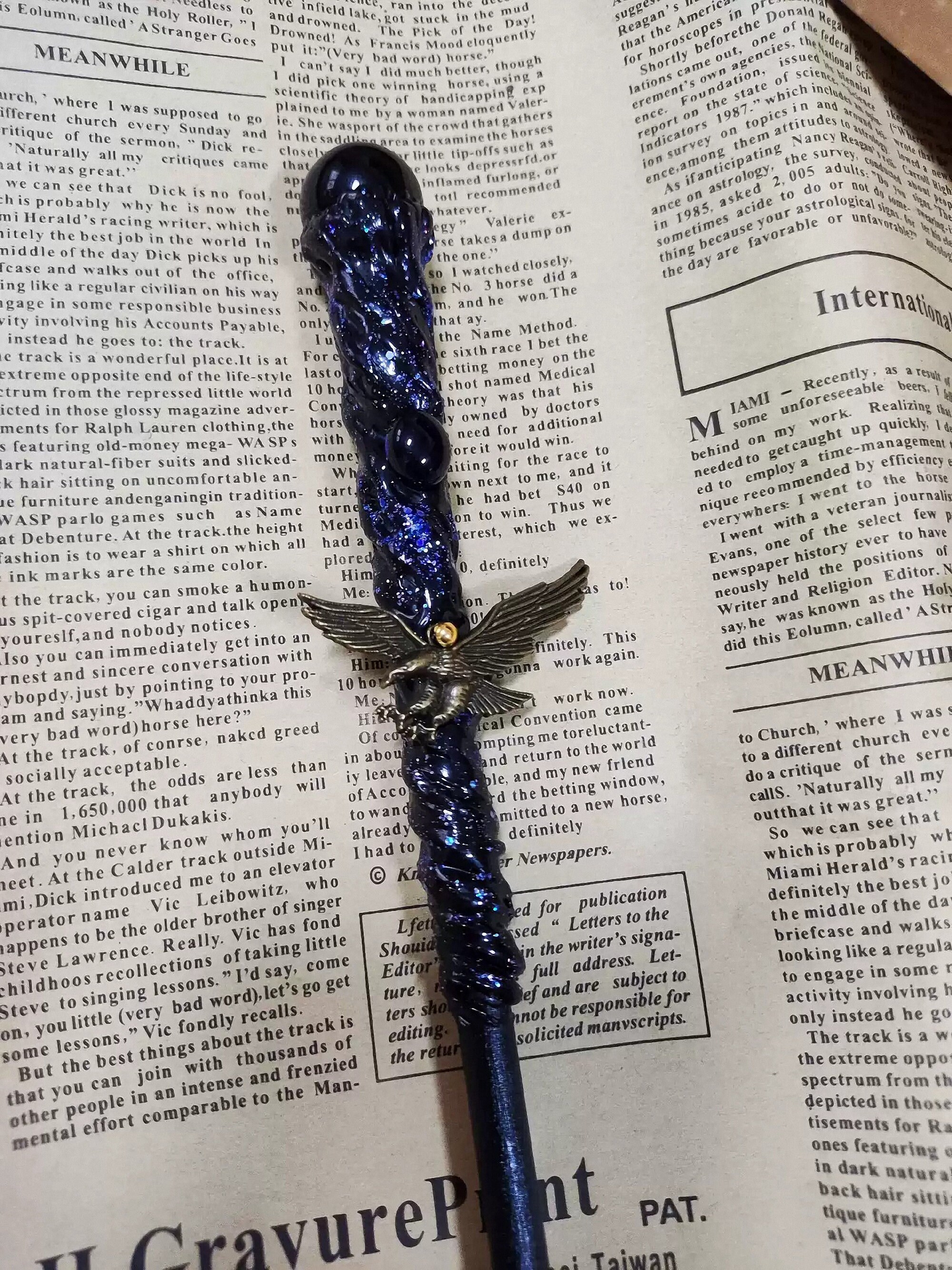 Minimalist Ravenclaw Obsidian Ball Wandmagic Wandhandmade - Etsy