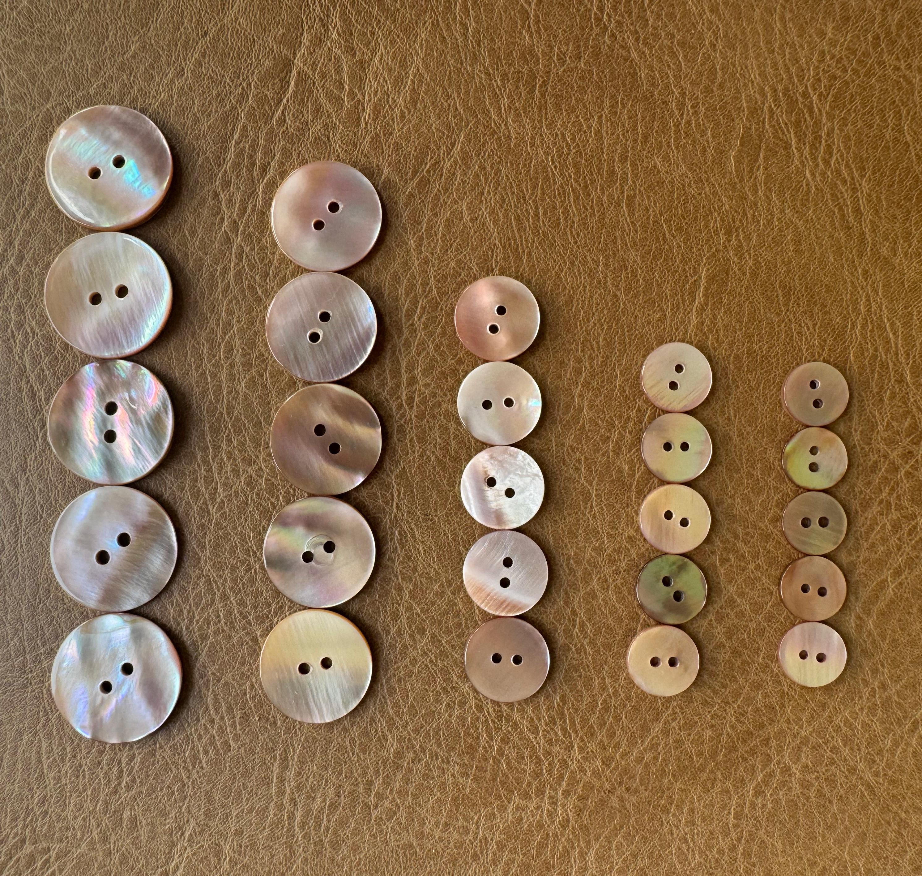 Natural Pink Shell Buttons,mother of Pearl Buttons,flat Two Hole ...