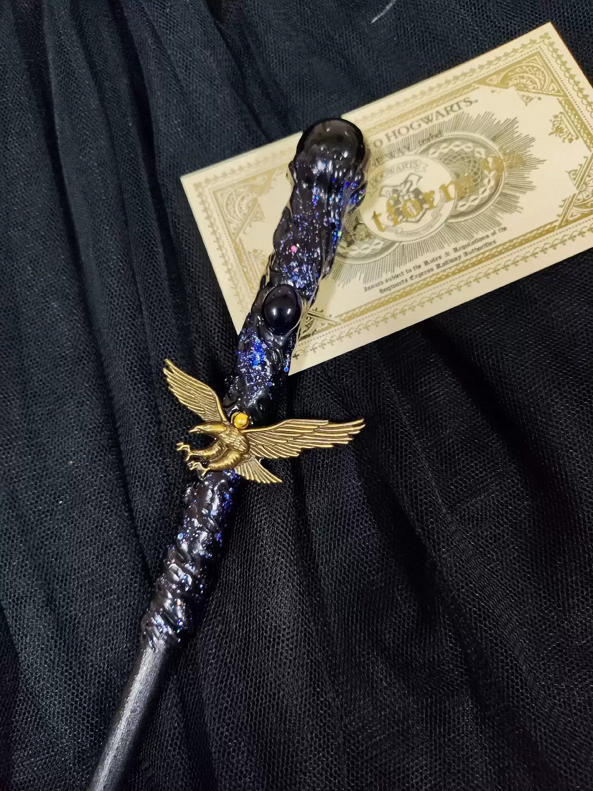 Minimalist Ravenclaw Obsidian Ball Wandmagic Wandhandmade - Etsy