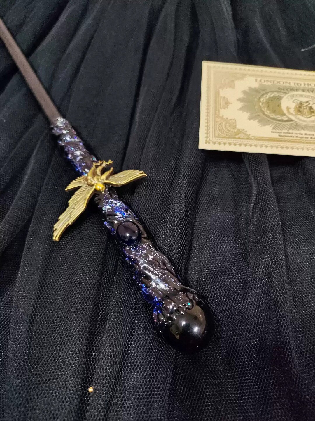 Minimalist Ravenclaw Obsidian Ball Wandmagic Wandhandmade - Etsy