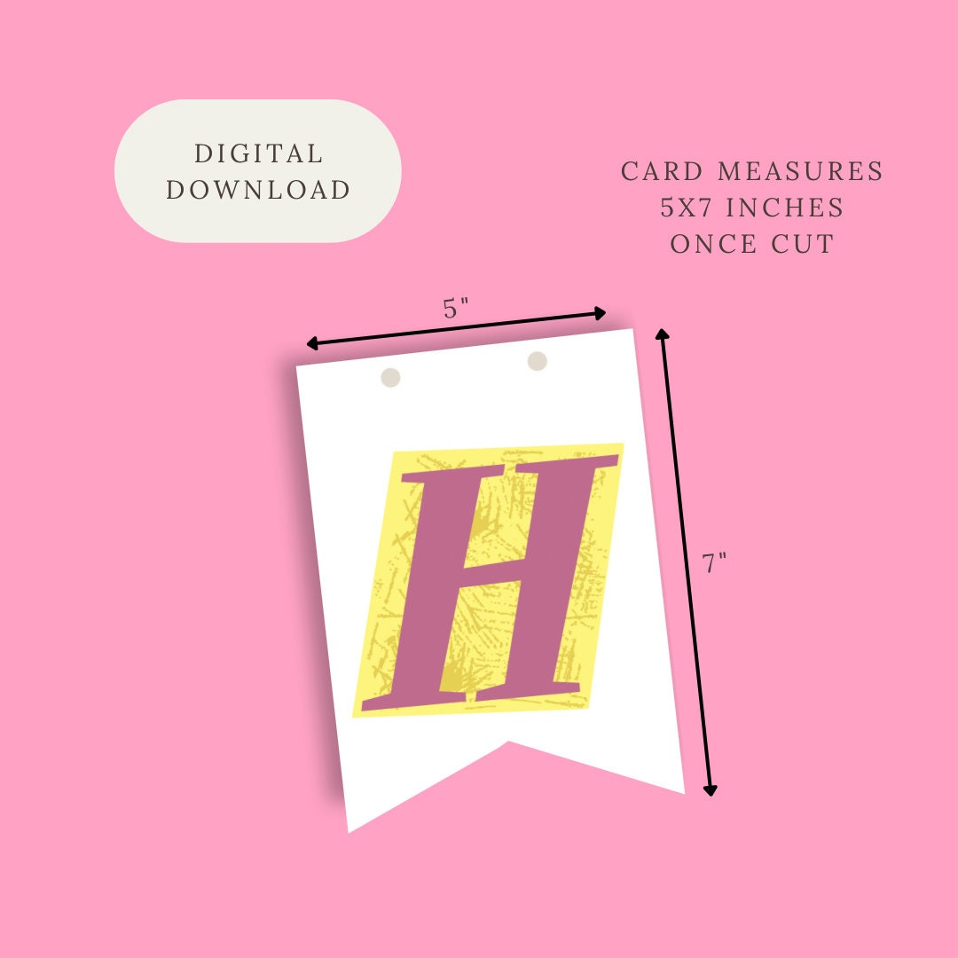 Printable Happy Birthday Sign, Pink Happy Birthday Sign, Magazine ...