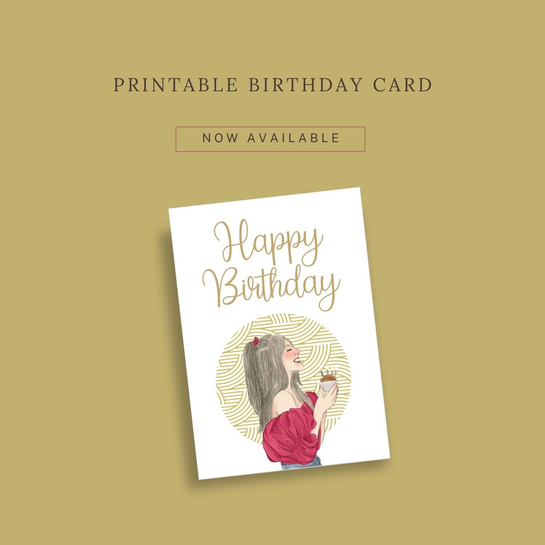 Printable Bestie Birthday Card, Happy Birthday Card, Printable Card ...