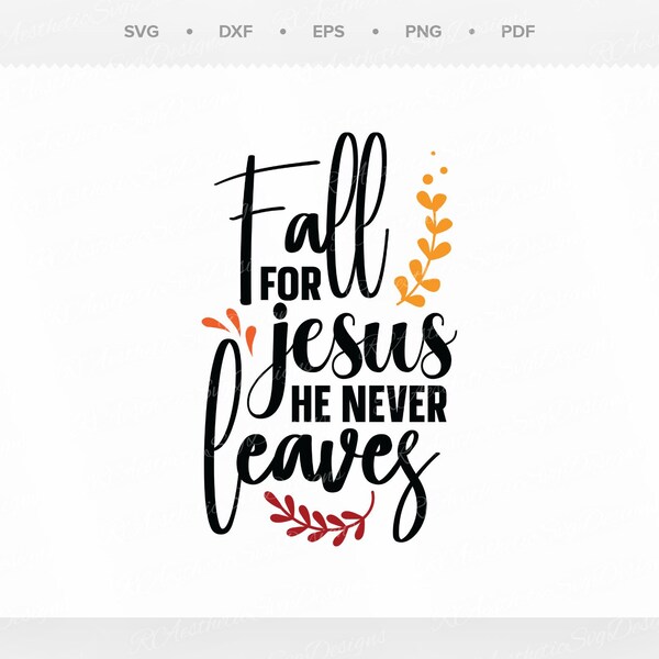 Fall for Jesus Svg - Etsy