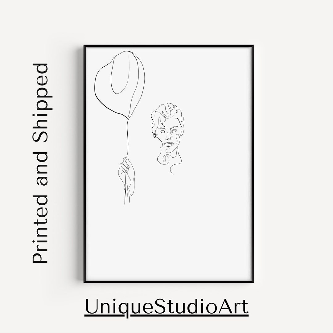 Мinimalist Wall Art Figure One Line Print, Abstract Contour Line ...