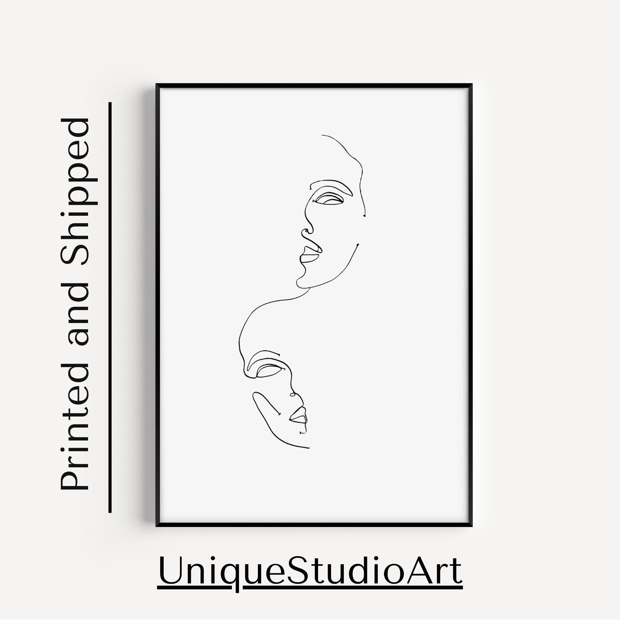 Contour Line Drawing Face