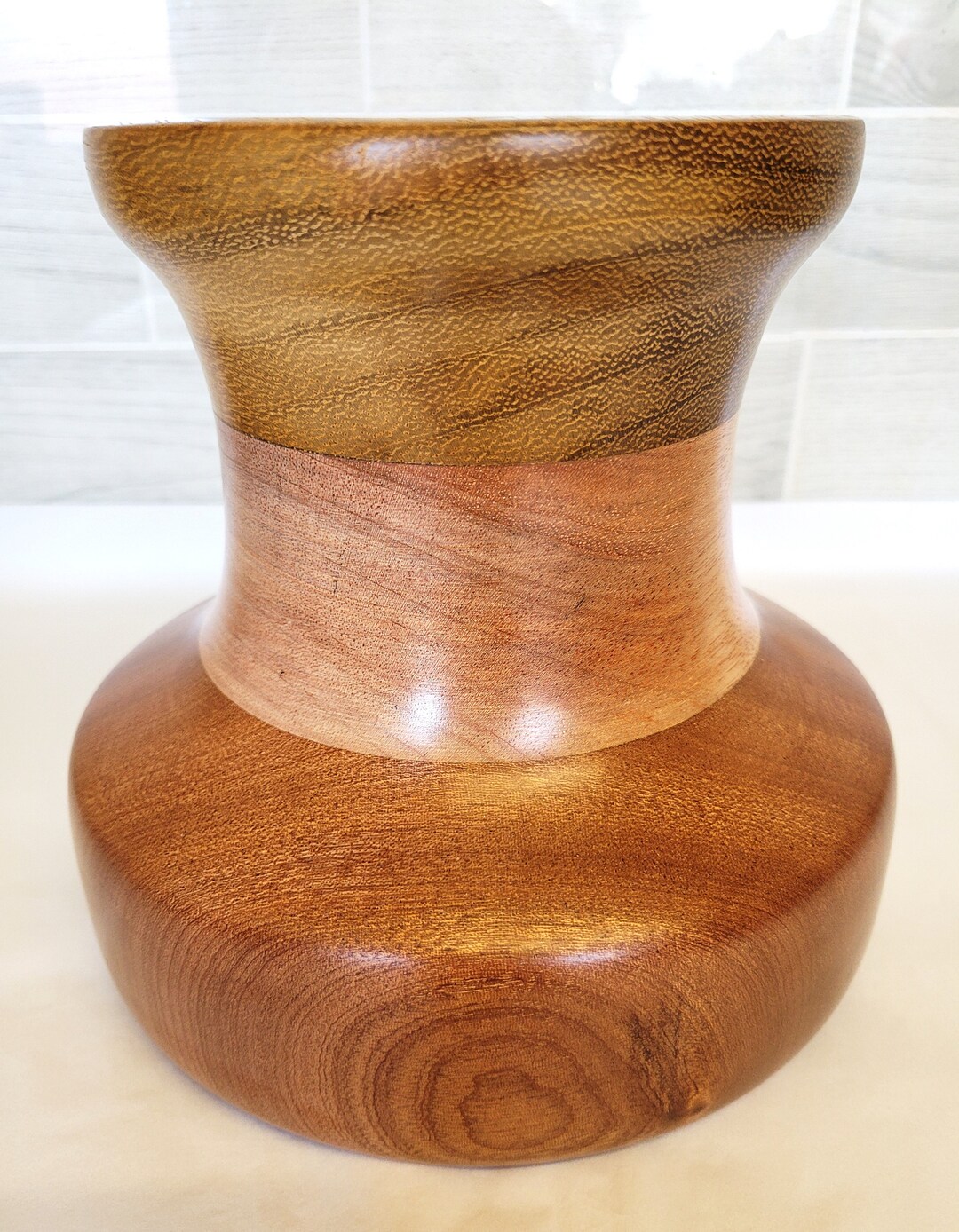 Vase - Sapele, Meranti and Kambala Wood. Handmade and Wood Turned ...