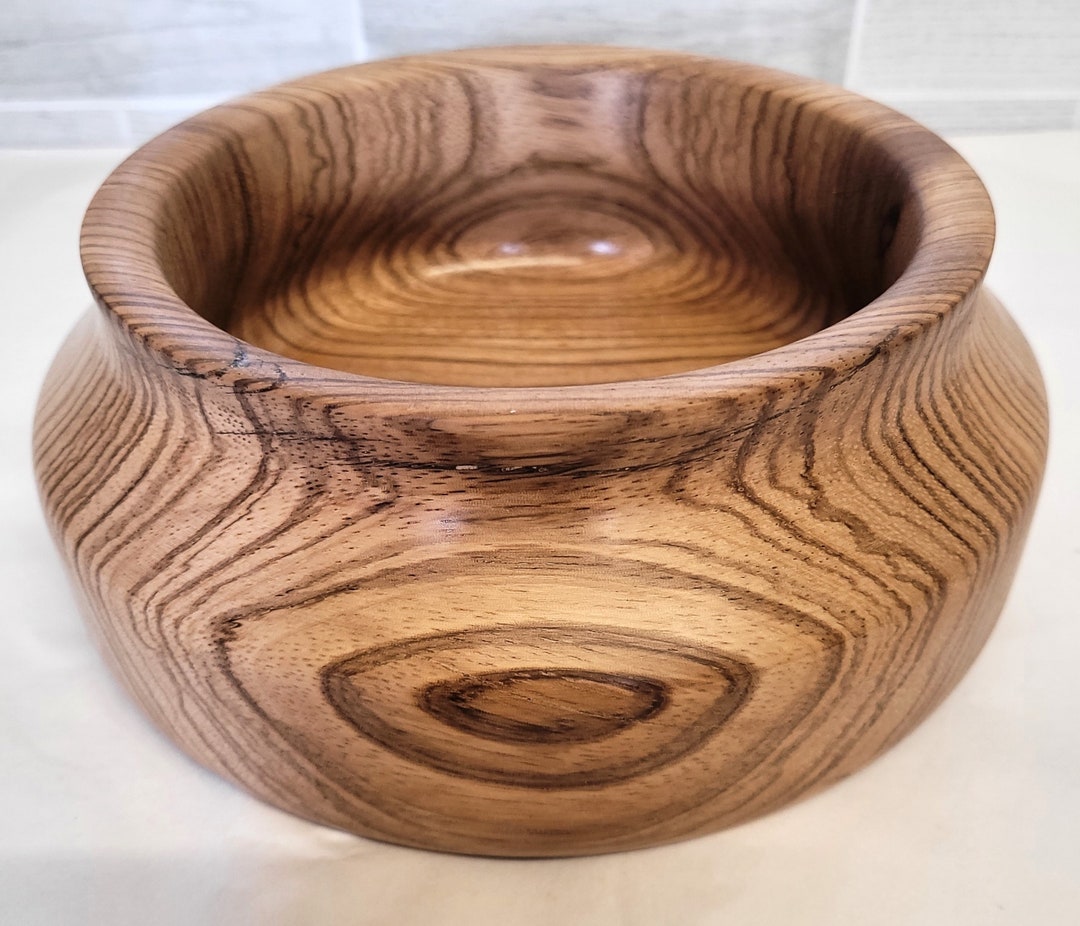 Bowl - Zebrano Wood, Wood Turned and Handmade, Sn:39. Exotic Wood. - Etsy