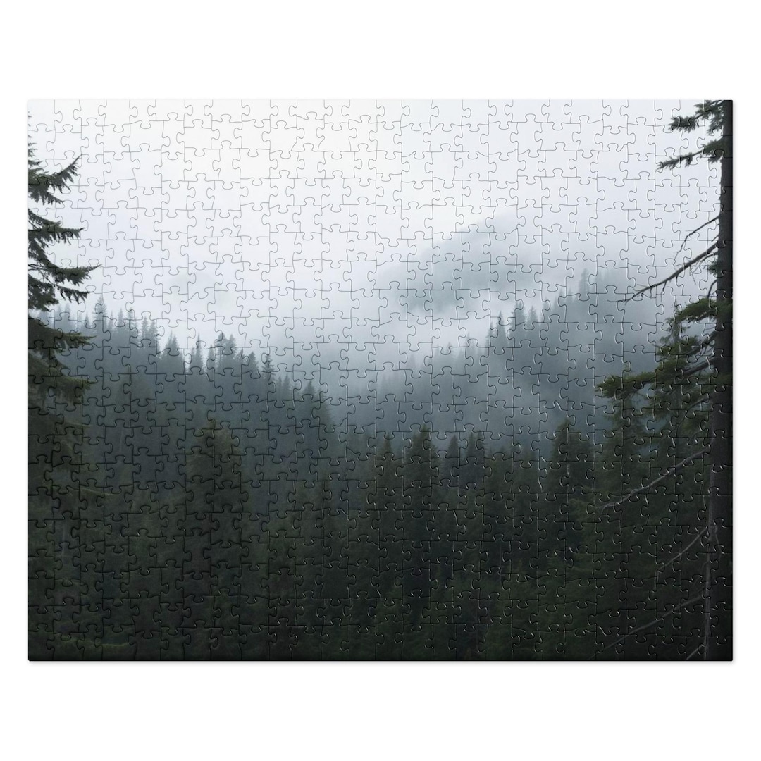 Misty Forest Jigsaw Puzzle - Etsy