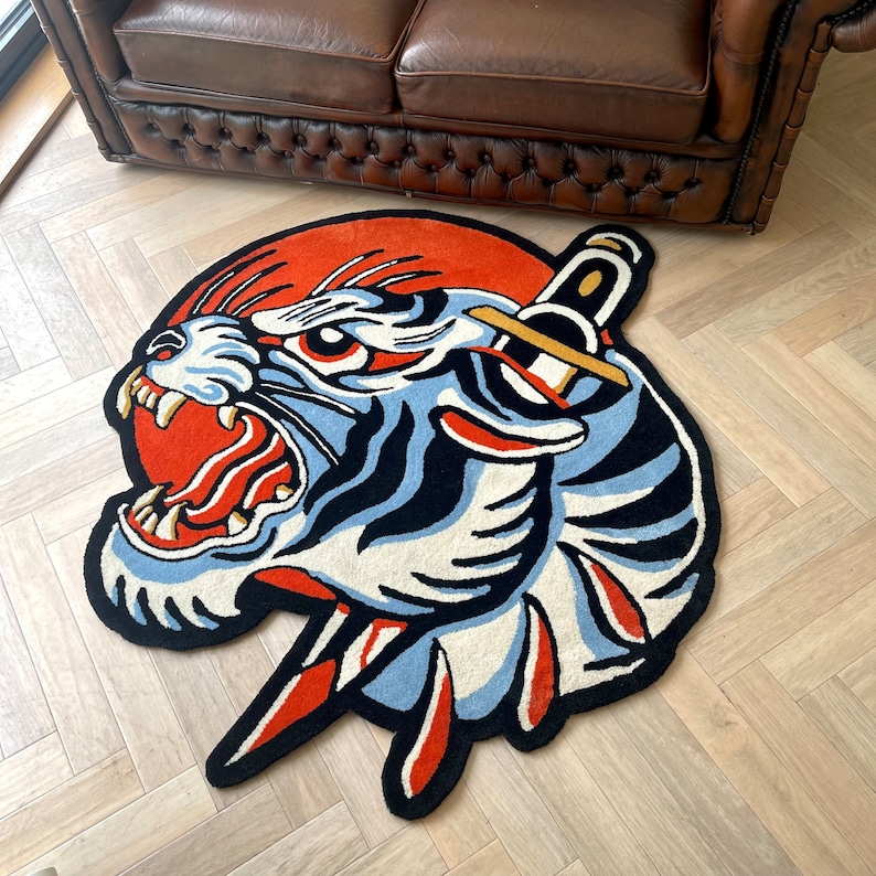TIGER DAGGER RUG, American Traditional Art, Tattoo Art, Flash Design ...