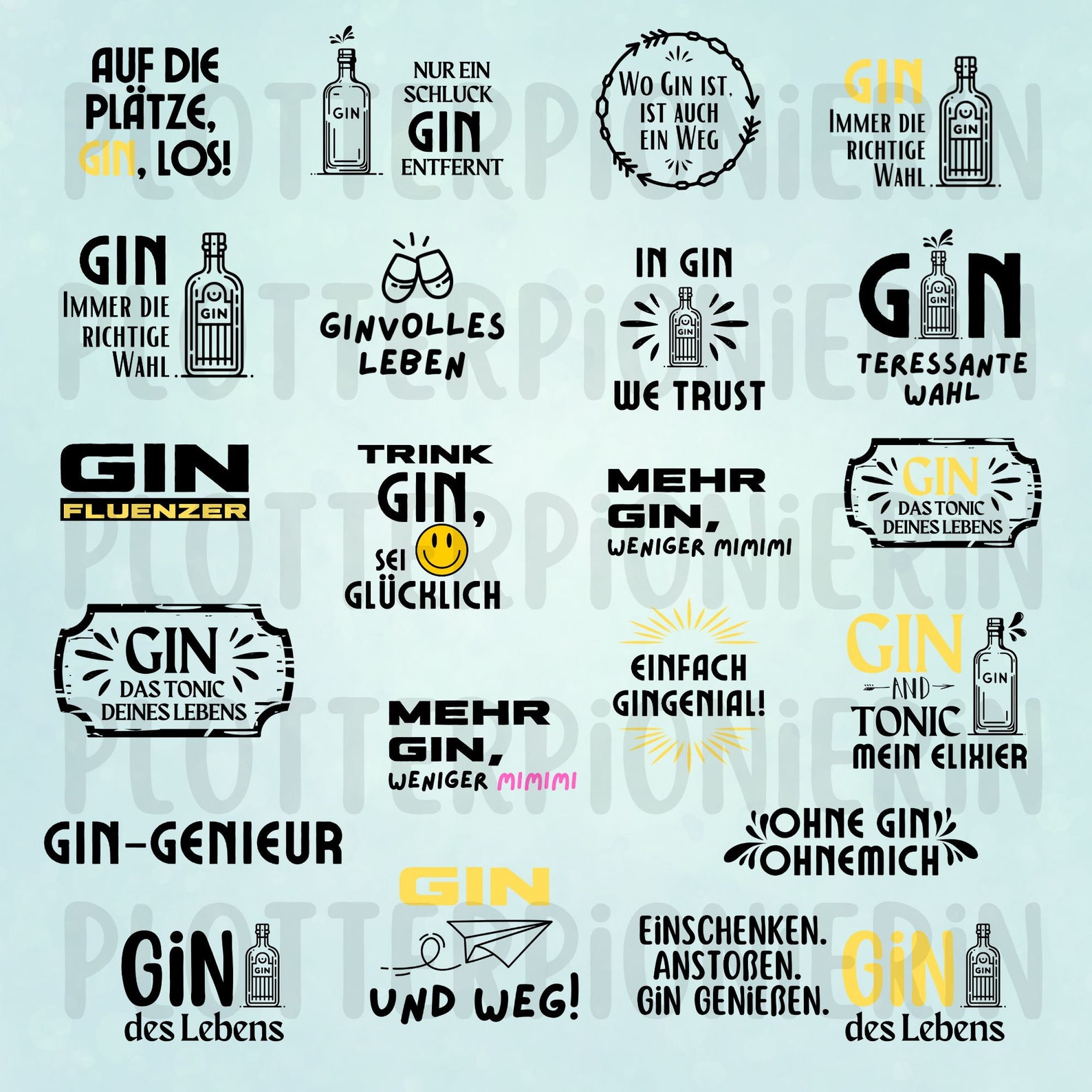 22 Gin SVG Bundle, Gin Quotes SVG PNG Bundle - Gin Sayings Svg Diy ...