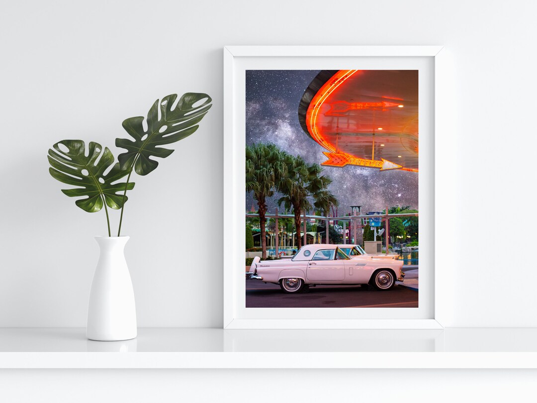 Surreal Art Collage Print - Galactic Diner Trippy Collage Art Print - Etsy
