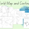 World Map Outline, Continent Maps, Country Borders, Montessori ...