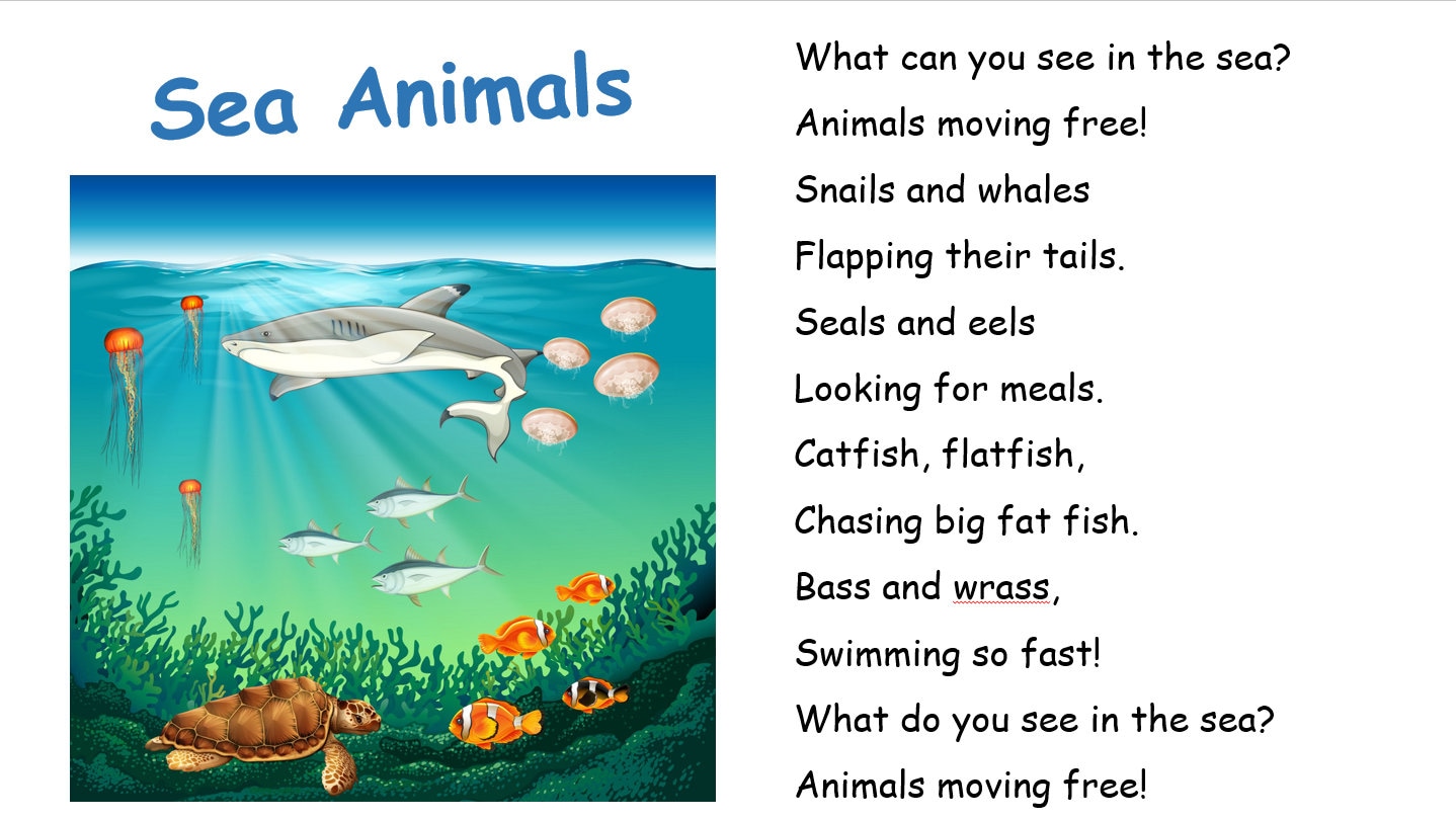 English Lesson Ocean Life, ESL Powerpoint Lesson, Online PPT Lesson ...
