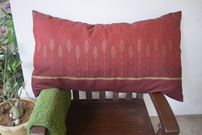 Extra Long Red Tribal Print Pillowcase, Large Body Pillow, Home Decor ...