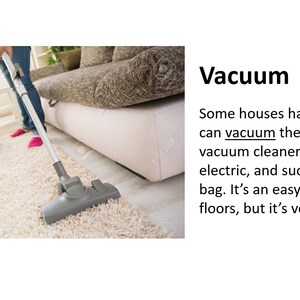 English Powerpoint Lesson, Cleaning the House, Inter ESL Class, PPT ...