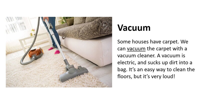 English Powerpoint Lesson, Cleaning the House, Inter ESL Class, PPT ...