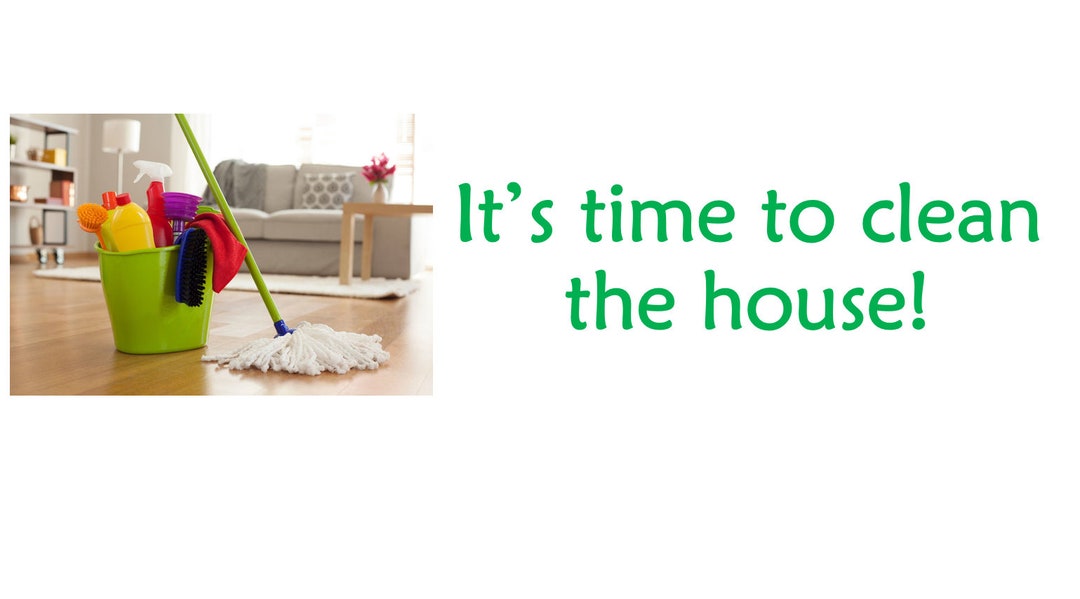 English Powerpoint Lesson, Cleaning the House, Inter ESL Class, PPT ...