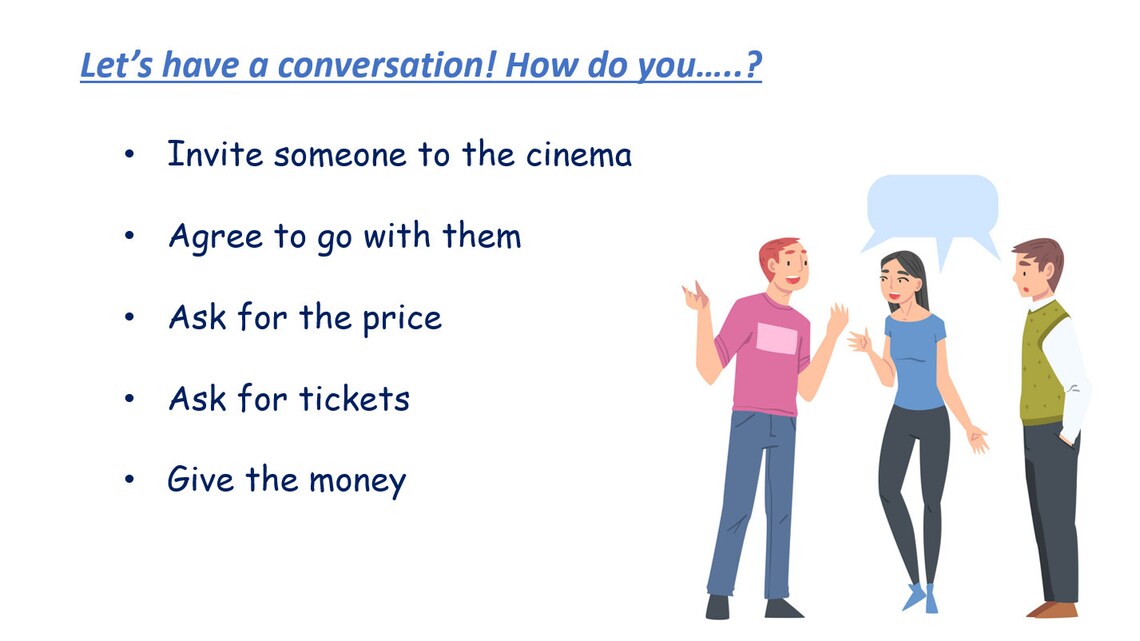 English Powerpoint Lesson, Going to the Movies, Conversation ESL Class ...